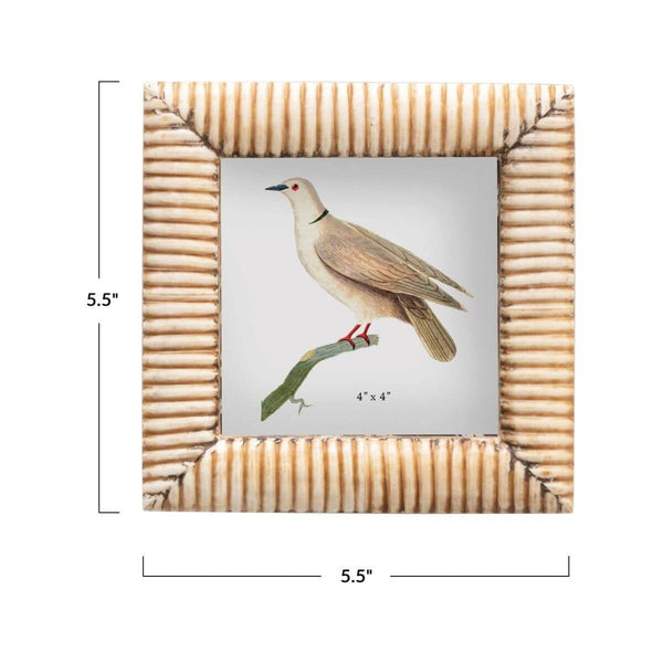 Hand-Carved Ribbed Frame - Miles and Bishop